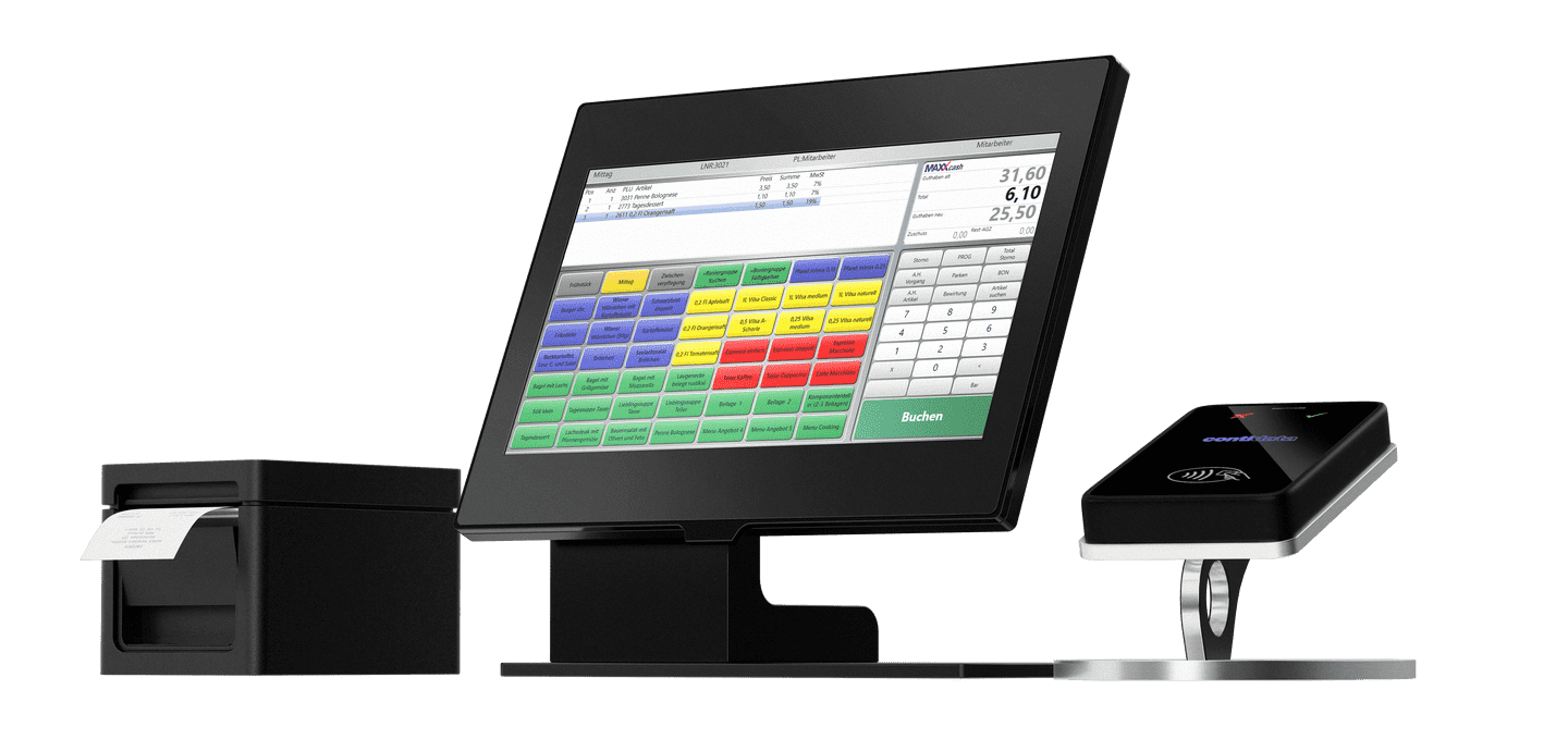 Cash register system for company restaurant & canteen