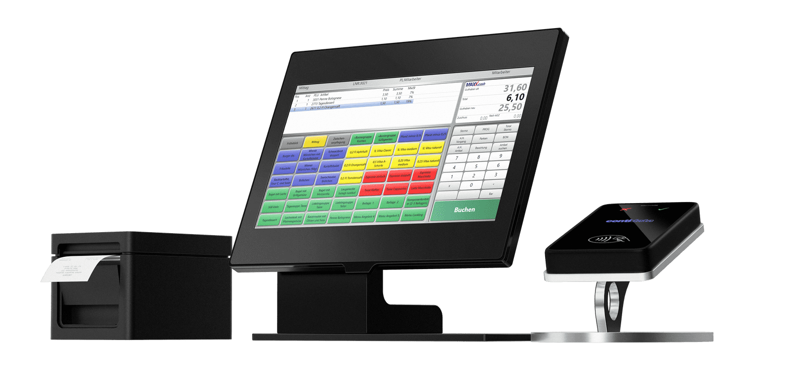 Cash register system for company restaurant & canteen